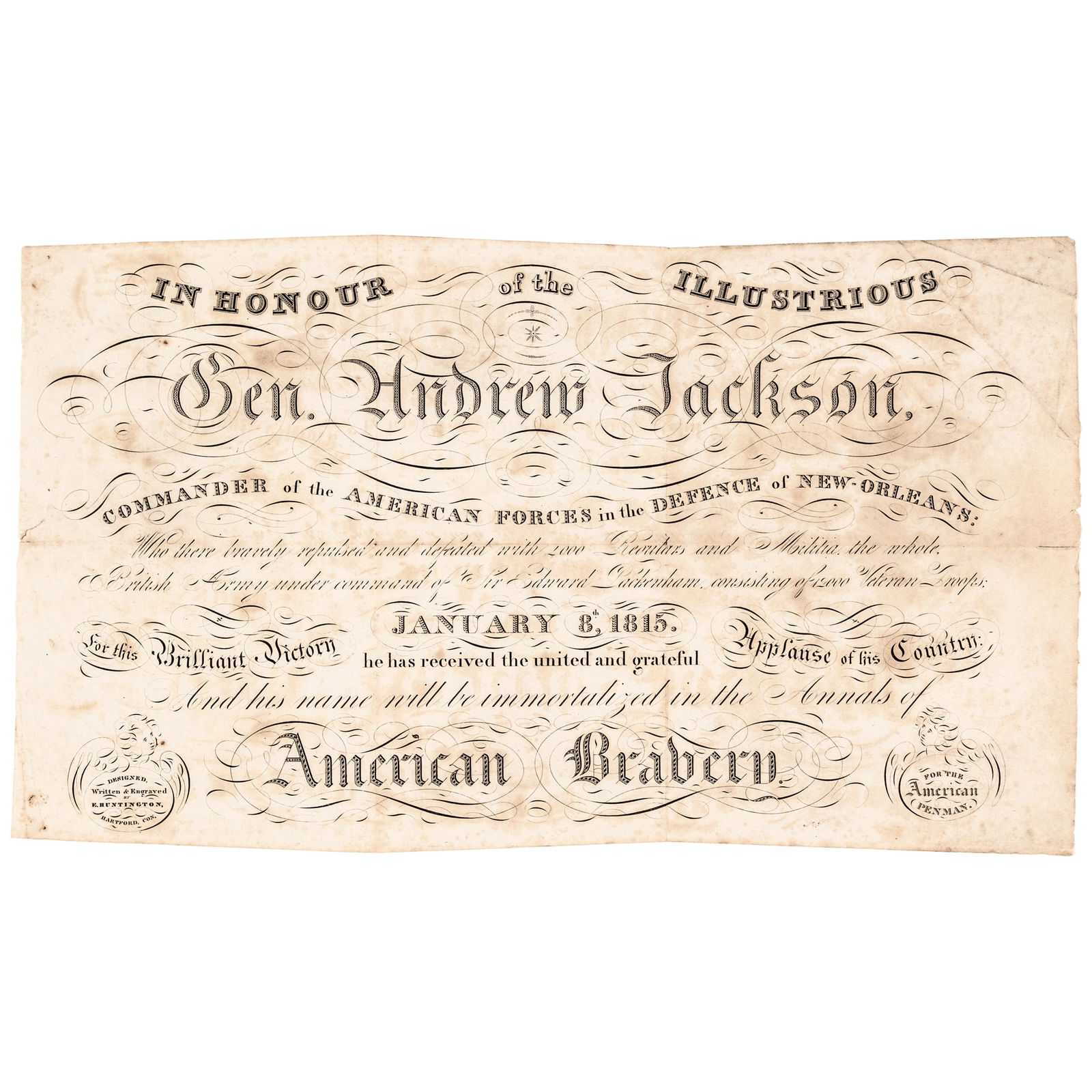 Price guide for 1824 ANDREW JACKSON HONORARY