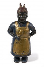 CAST IRON BLACK MAN BANK | Pricing Guides Dictionary & Values