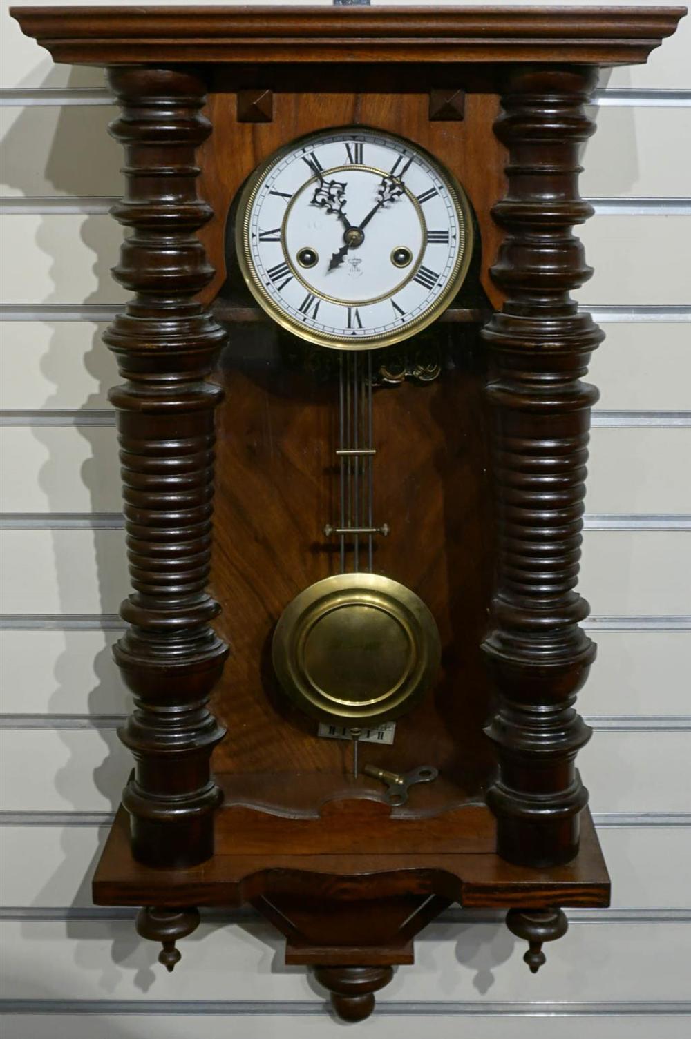 Price guide for GERMAN WALNUT WALL CLOCK, H: 29