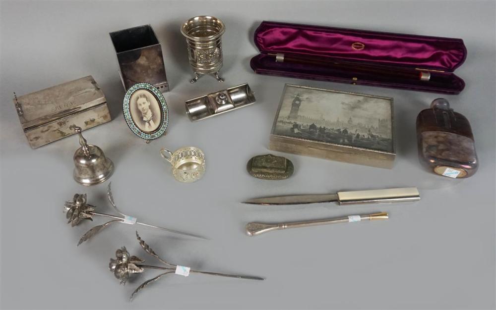 Price guide for GROUP OF SMALL TABLE ITEMSGROUP