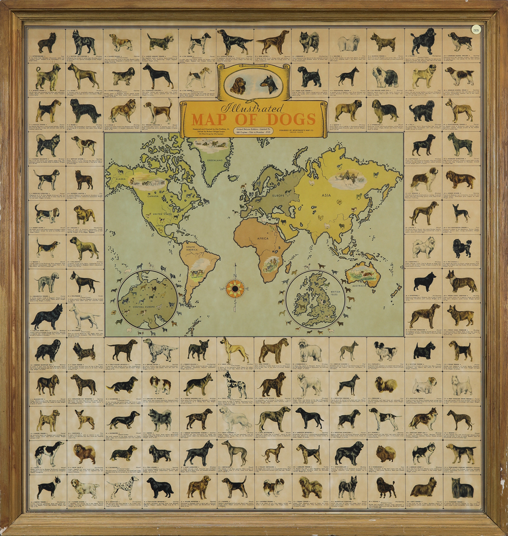 Price guide for MAP, ILLUSTRATED MAP OF DOGS Joe