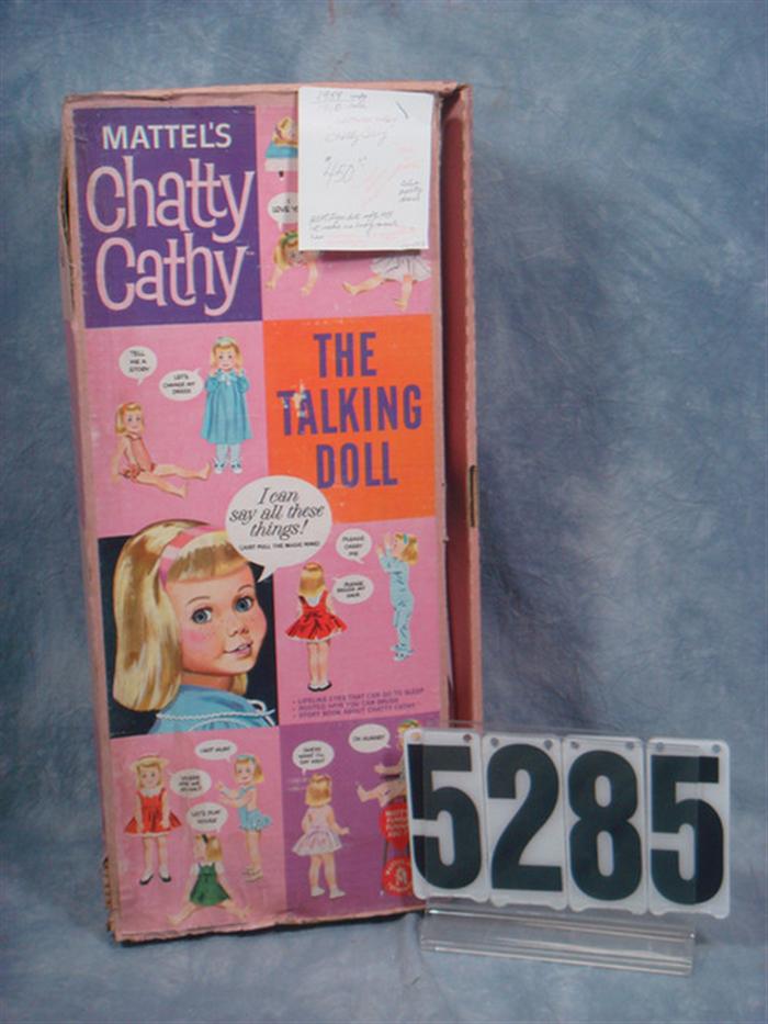 Price guide for Mattel Chatty Cathy doll, mint in