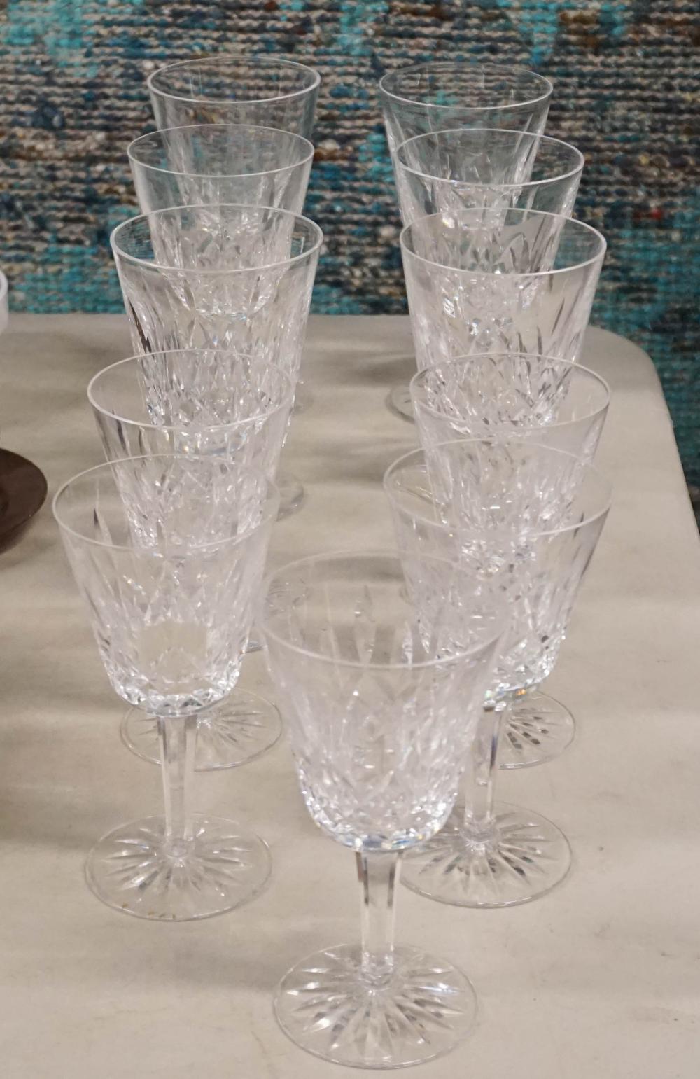 Price guide for SET OF 11 WATERFORD LISMORE CRYSTAL
