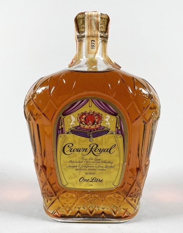 Price guide for UNOPENED CROWN ROYAL WHISKY 1970S